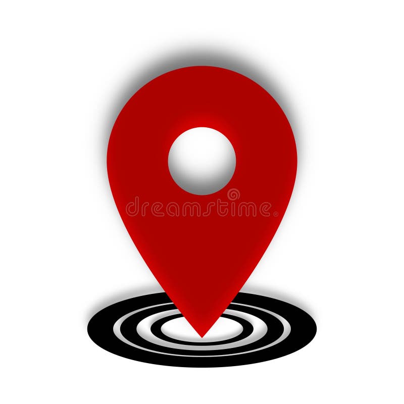 Roter Standort-Platz-Markierungs-Ikonen-Vektor Vektor Abbildung ...