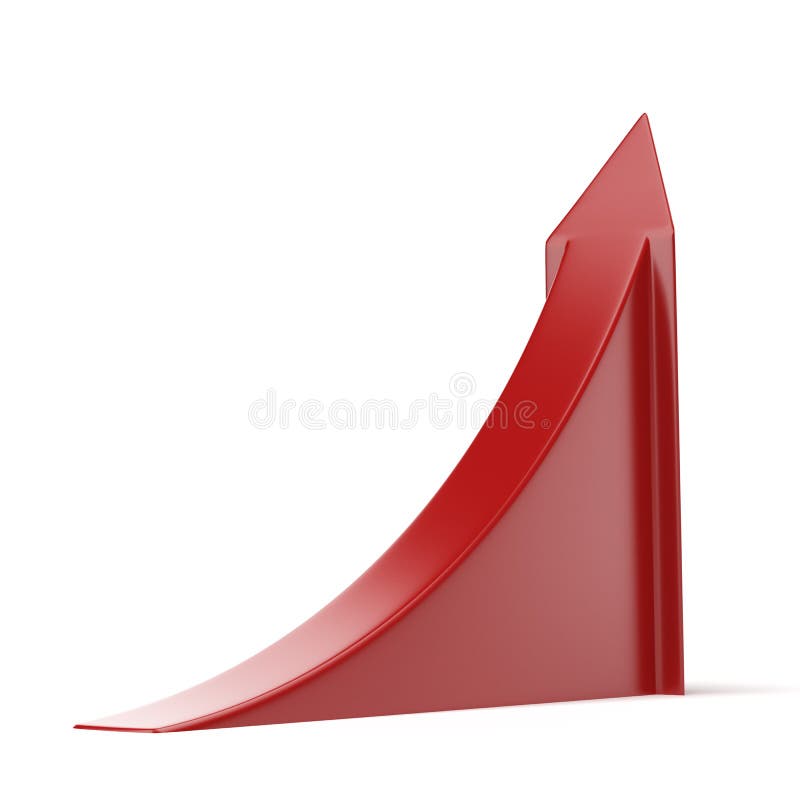 Roter steigender Pfeil stock abbildung. Illustration von zunahme - 35609255