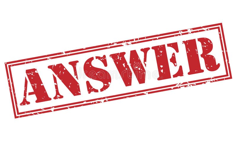 Roter Stempel der Antwort stock abbildung. Illustration von feld - 73713360