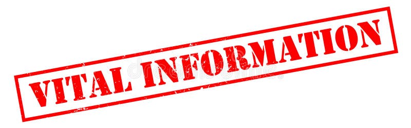 Roter Stempel Der Wichtigen Informationen Stock Abbildung ...
