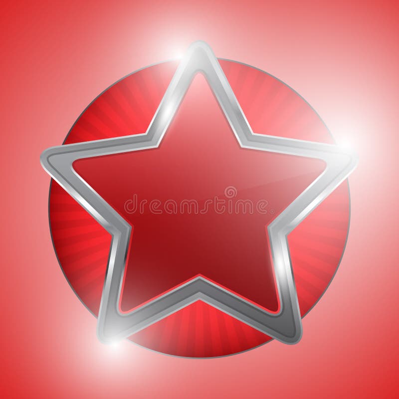 Roter Stern vektor abbildung. Illustration von metallisch - 49666571