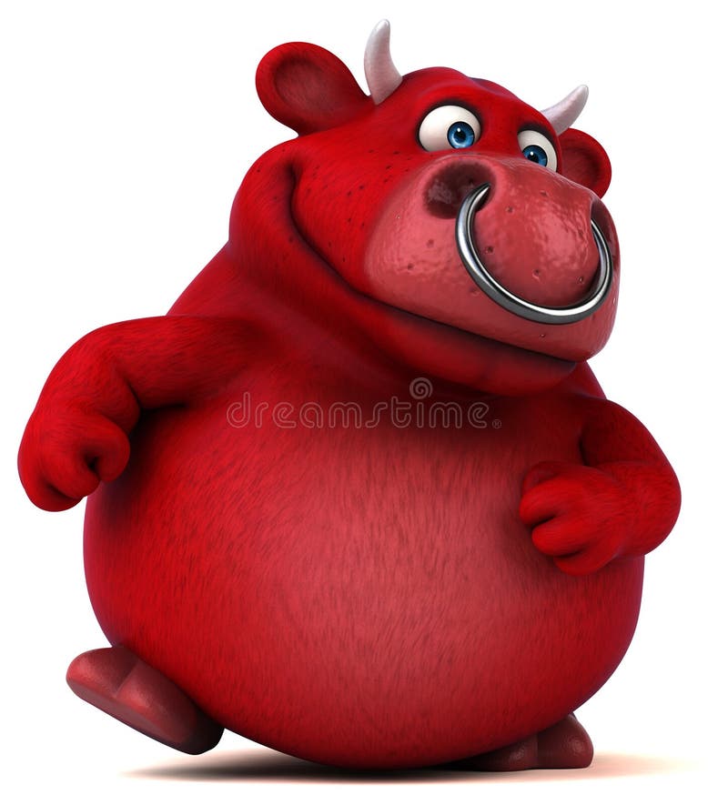 Roter Stier - Illustration 3D Stock Abbildung - Illustration von nave ...