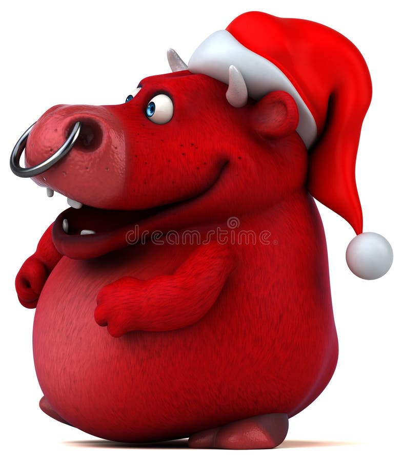 Roter Stier - Illustration 3D Stock Abbildung - Illustration von klaus ...