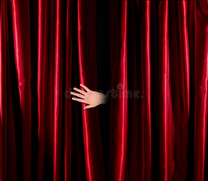 Roter Vorhang stockbild. Bild von geöffnet, ansage, luxus - 34324045