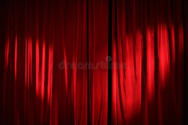 Roter Vorhang stockbild. Bild von beleuchtet, auszug - 48477067