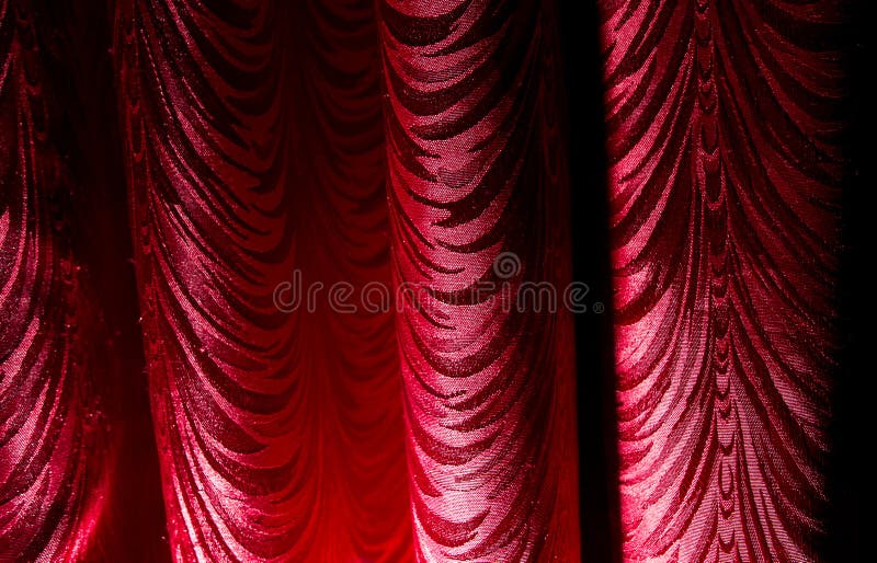 Roter Vorhang Als Abstrakter Hintergrund Stockbild - Bild von leuchte ...