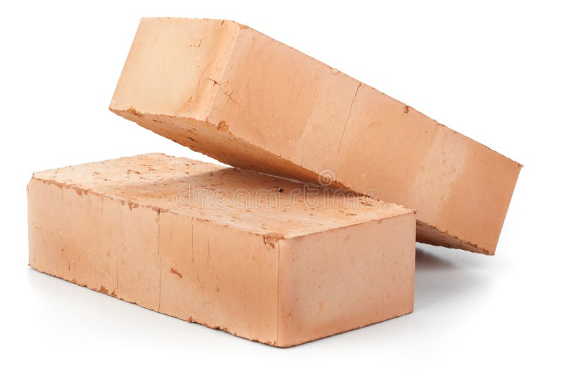 Einzelner Roter Backstein Auf Weißem Hintergrund Stockbild - Bild von ...