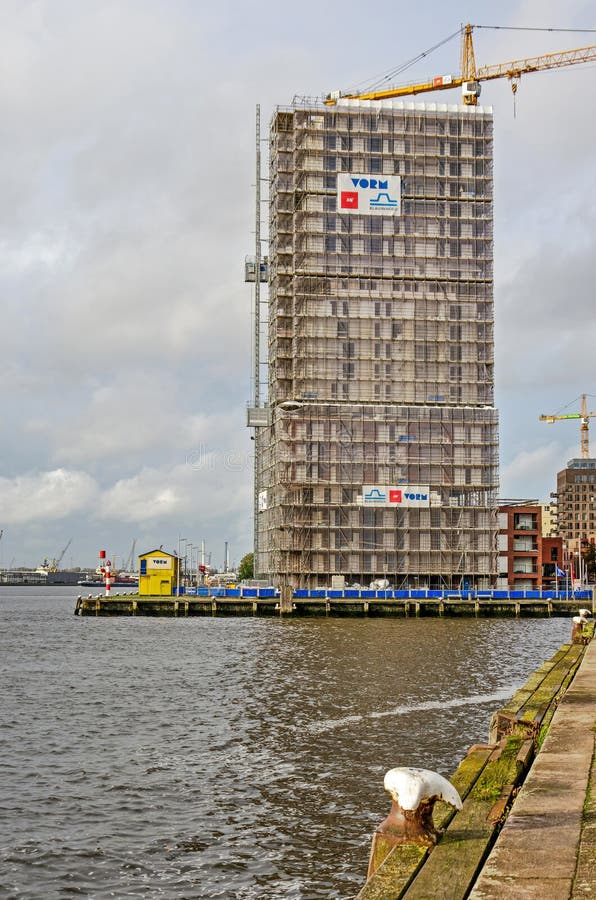 Waterfront Tower Under Construction Editorial Stock Photo - Image of ...