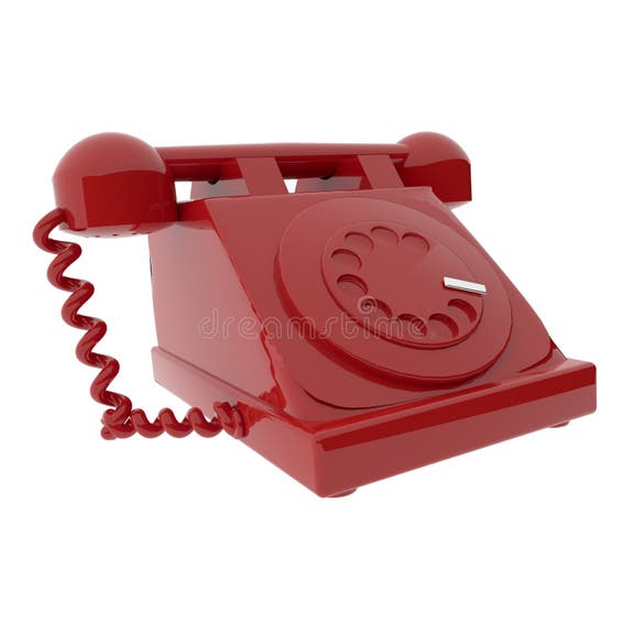 Rotes altes Telefon stock abbildung. Illustration von kommunikation ...