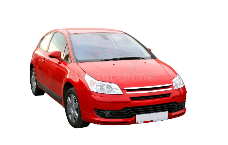 Rotes Auto stockbild. Bild von farbe, glänzend, ansicht - 26489519