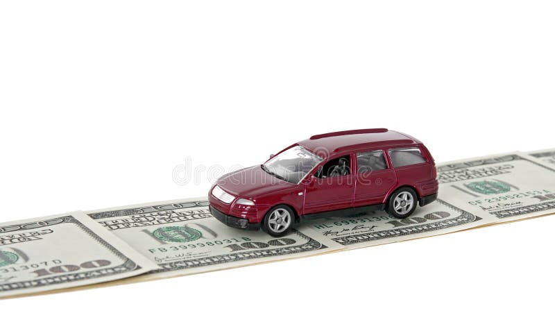 Geld mit Auto stockbild. Bild von auto, geld - 49417433