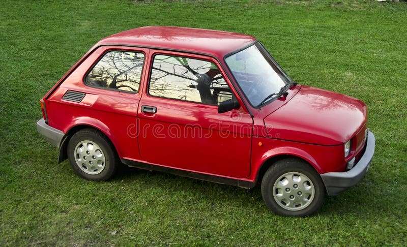 Rotes Auto Geparkt Auf Gras Stockbild - Bild von verkehr, automobile ...