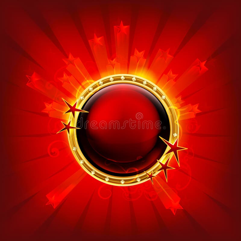 Schwarzer Stern Mit Roter Korona Stock Abbildung - Illustration von ...