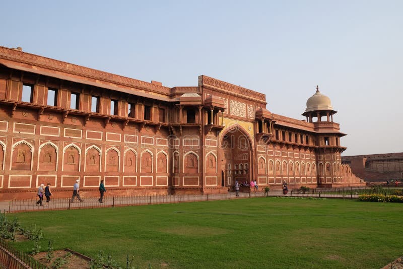Rotes Fort in Agra, Indien redaktionelles bild. Bild von indisch ...