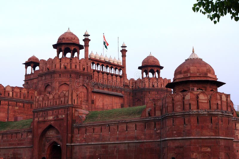 Rotes Fort, Neu-Delhi, Indien Stockfoto - Bild von unabhängigkeit ...
