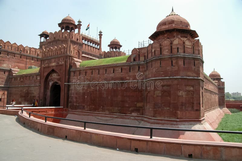 Rotes Fort in Neu-Delhi, Indien Stockbild - Bild von wohnsitz ...