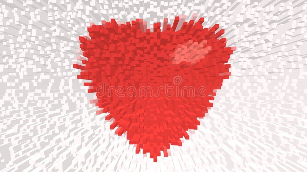 Rotes Herz auf Hintergrund stock abbildung. Illustration von eleganz ...