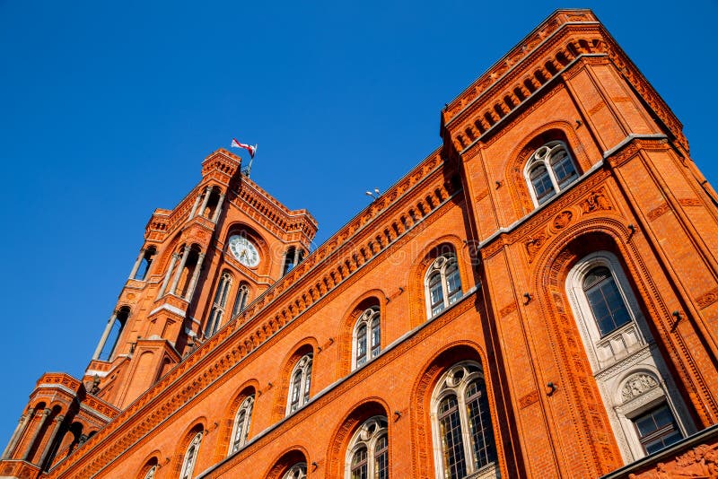 Rotes Rathaus Red City Hall in Berlin, Germany Stock Image - Image of ...