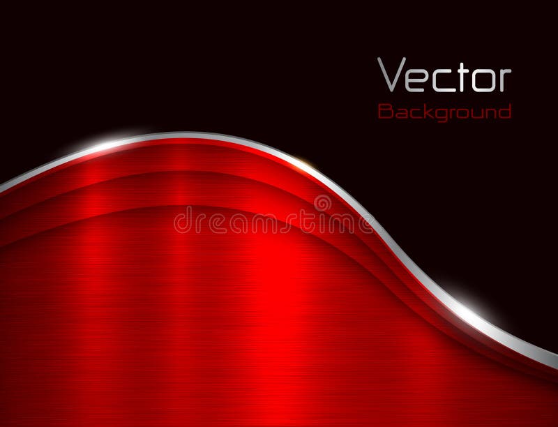 Rotes Silbernes Metallisches Des Hintergrundes Vektor Abbildung ...