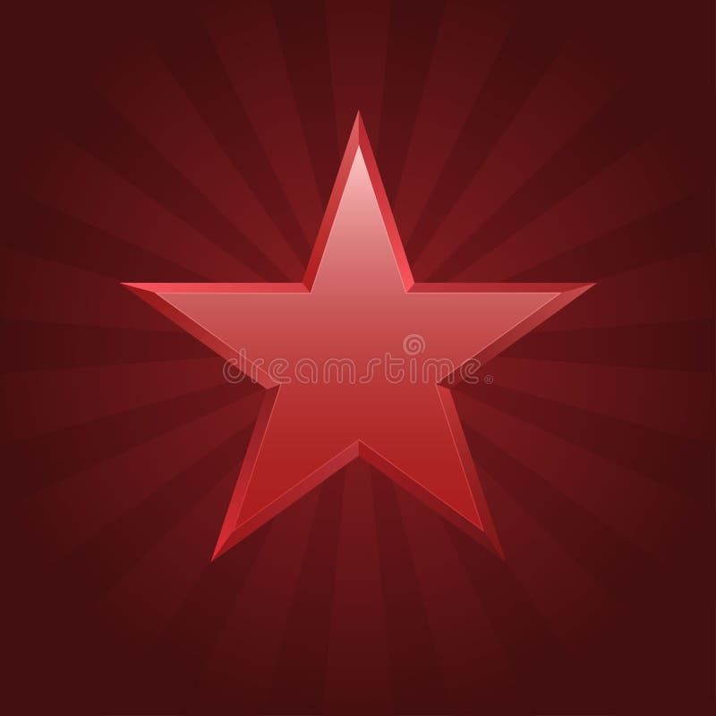 Rotes Sternlogo vektor abbildung. Illustration von medaille - 84281567