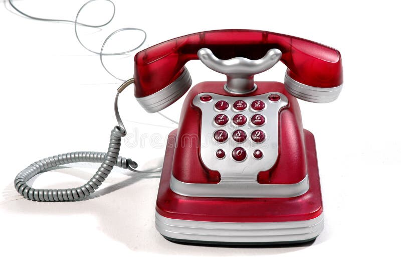 Rotes Telefon stockbild. Bild von warnung, reflexion, notfall - 6964905