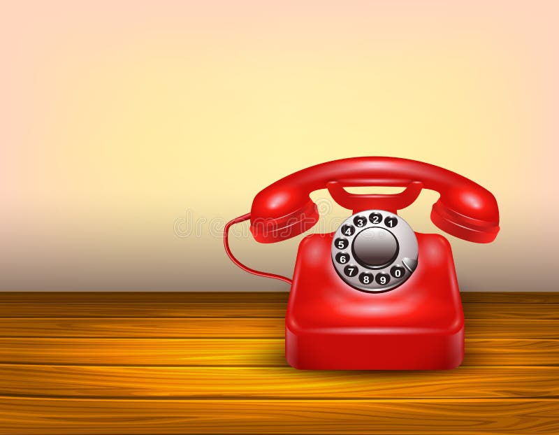 Rotes Telefon-Konzept vektor abbildung. Illustration von dunkel - 77232343
