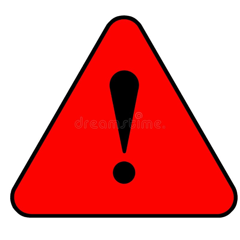 Rotes Warnzeichen stock abbildung. Illustration von warnung - 38401237