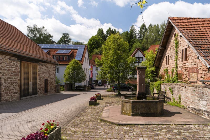 Rothenbuch in the Spessart editorial stock image. Image of medieval ...