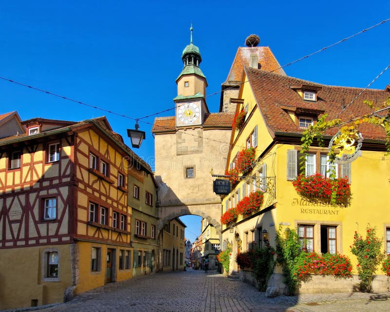 The Old Town Rothenburg in Germany Editorial Image - Image of city ...