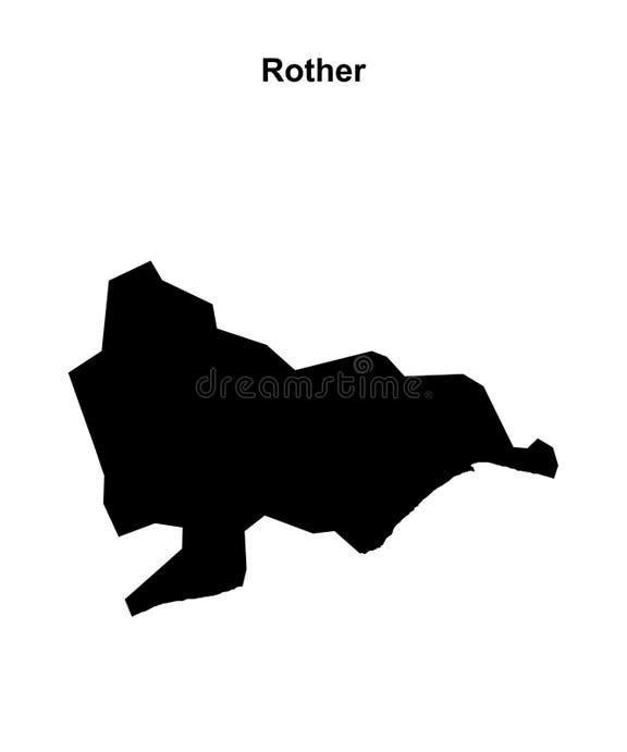 Rother outline map stock vector. Illustration of contour - 371646090