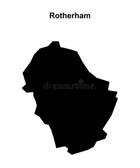 Rotherham outline map stock vector. Illustration of england - 360363708