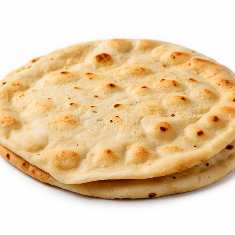 Roti Bread Over White Background Stock Illustration - Illustration of ...