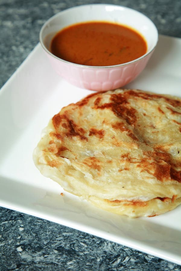 Roti Canai Asian Food South Indian Fried Bread Stock Photo - Image of ...