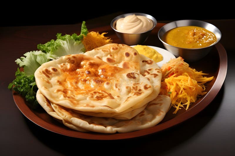 Roti Canai, Flaky and Crispy Indian Stock Illustration - Illustration ...