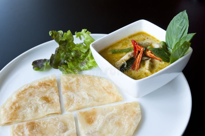 Roti curry thai food stock photo. Image of roti, curry - 18545016