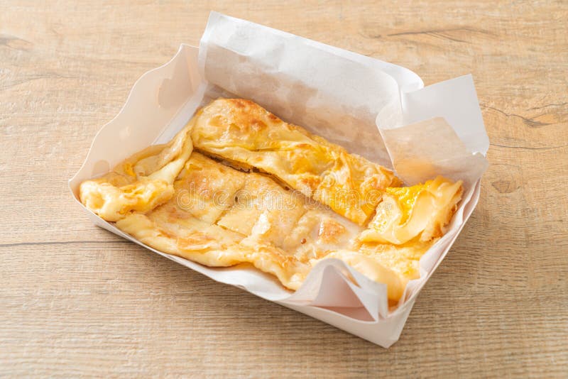 Roti with Egg and Sweetened Condensed Milk Stock Image - Image of ...