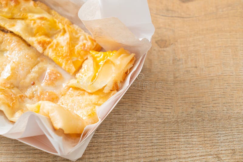 Roti with Egg and Sweetened Condensed Milk Stock Image - Image of ...