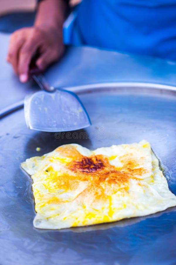 Roti frying in the pan stock image. Image of fresh, thailand - 251685911