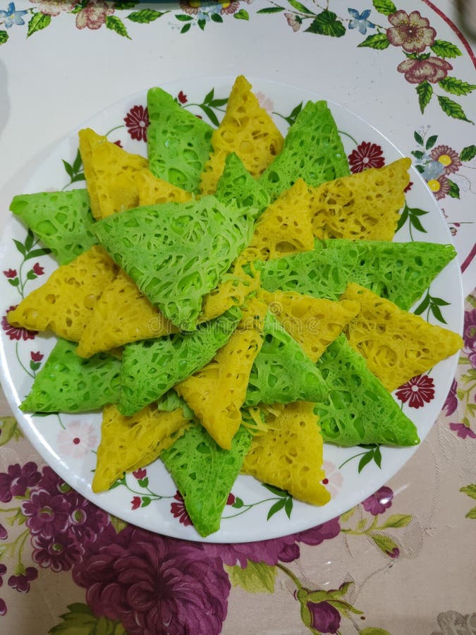Roti Jala green and yellow stock photo. Image of yellow - 276133270