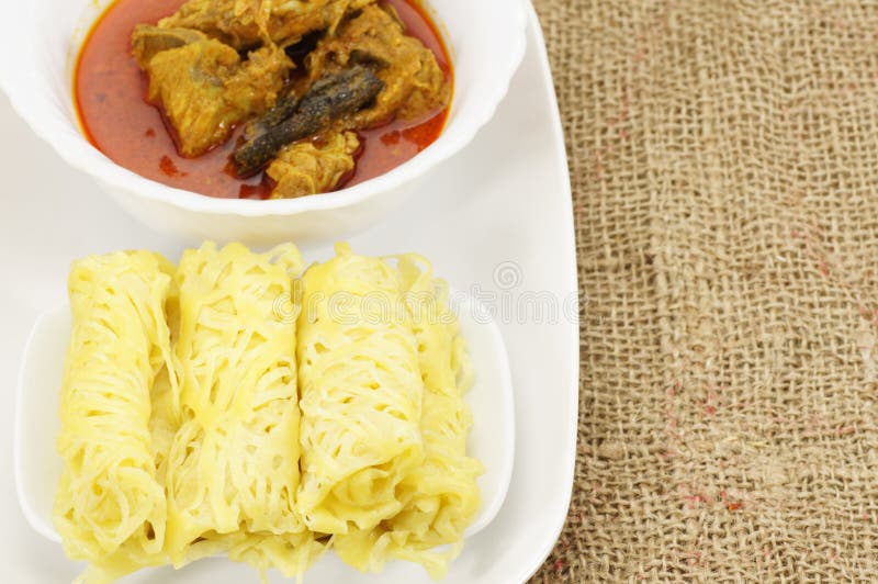Roti Jala and Chicken Curry Stock Image - Image of spice, pancake: 73277427