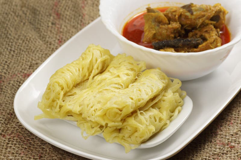 Roti Jala and Chicken Curry Stock Image - Image of spice, pancake: 73277427