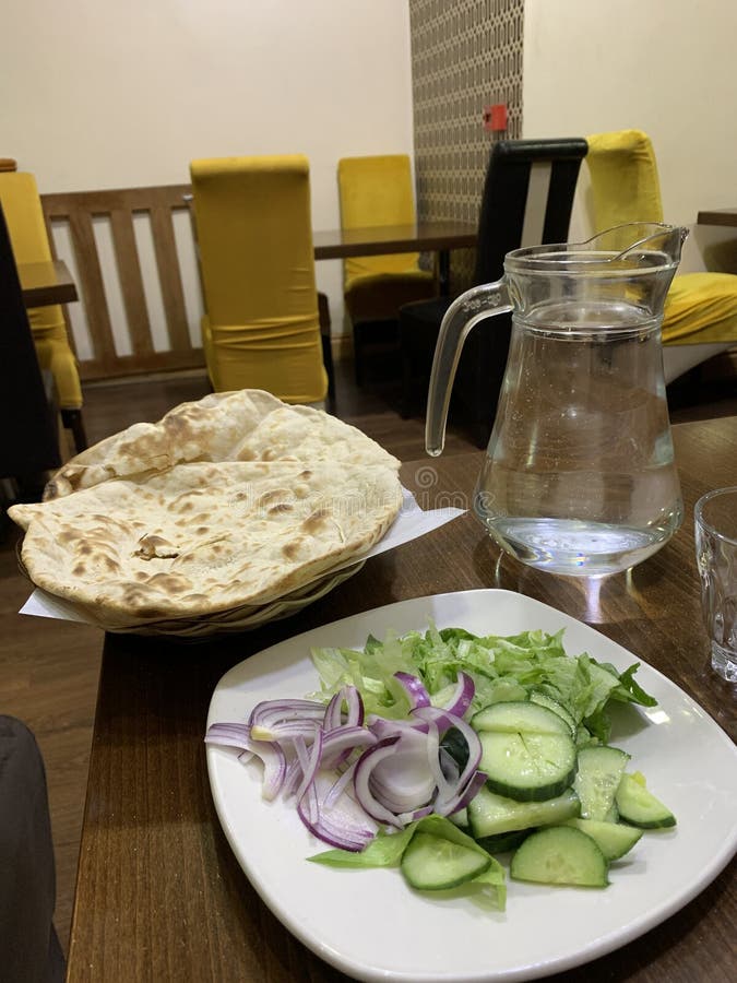 Roti and salad stock image. Image of salads, fresh, bread - 220729023