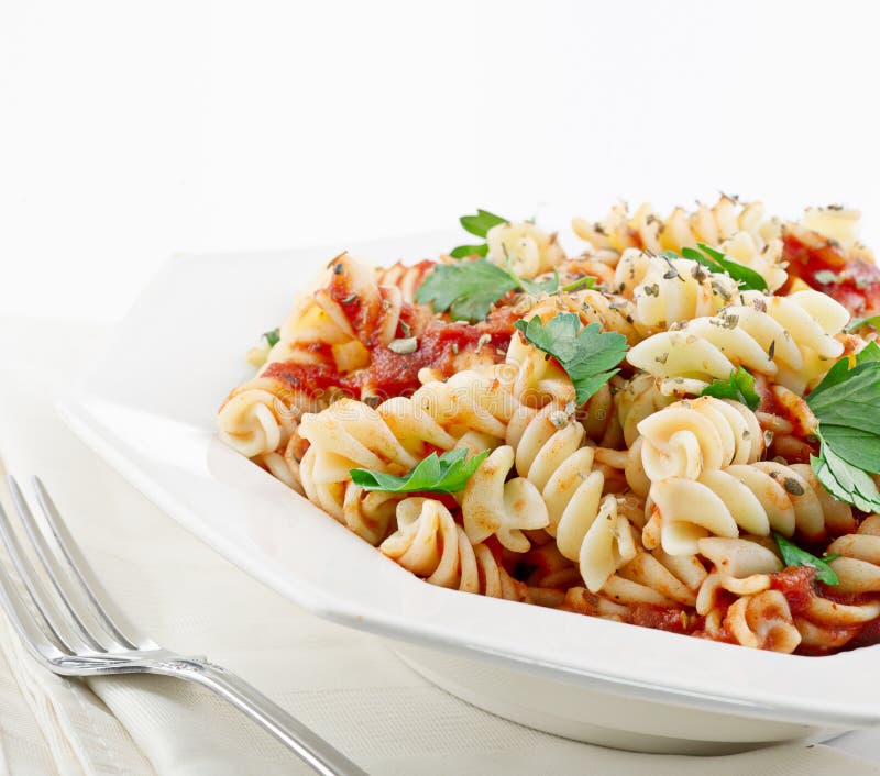 Gourmet Tasty Italian Penne Pasta on a Plate Stock Photo - Image of ...