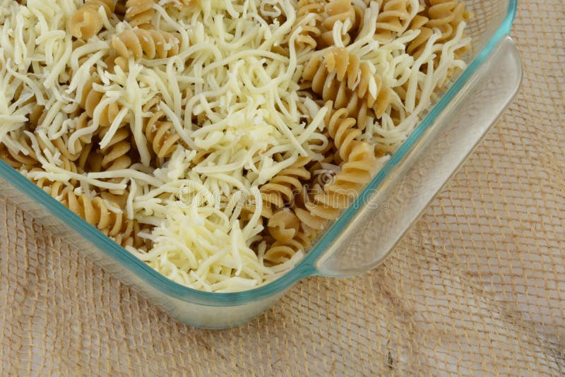 Rotini pasta and cheese stock image. Image of brown, glass - 79608673
