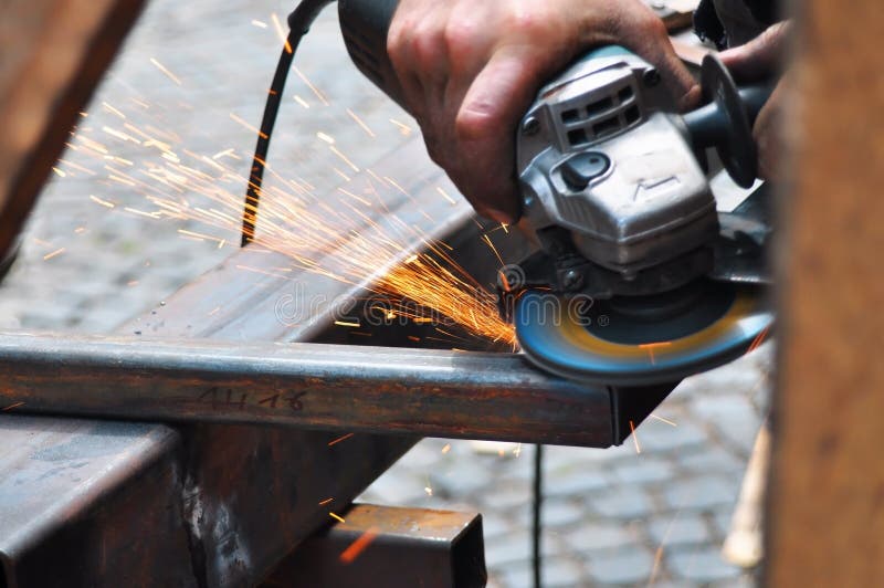 Roto flex saw stock image. Image of spark, factory, tool - 44410481