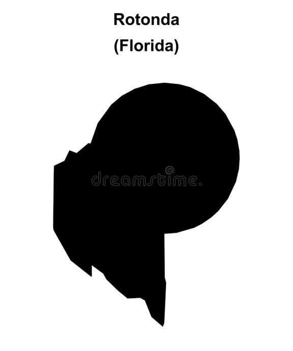 Rotonda outline map stock vector. Illustration of cartography - 357256208