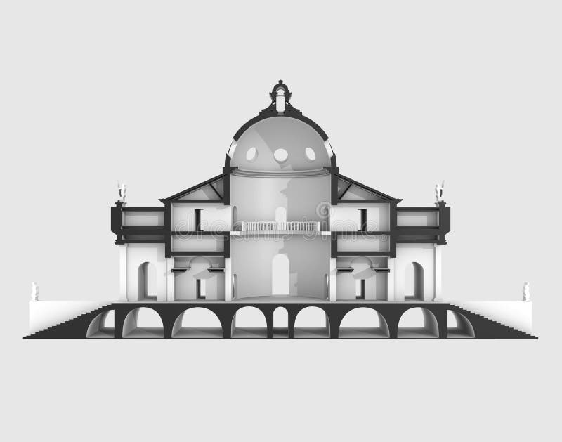 Rotonda Vertical section stock photo. Image of architecture - 49880612