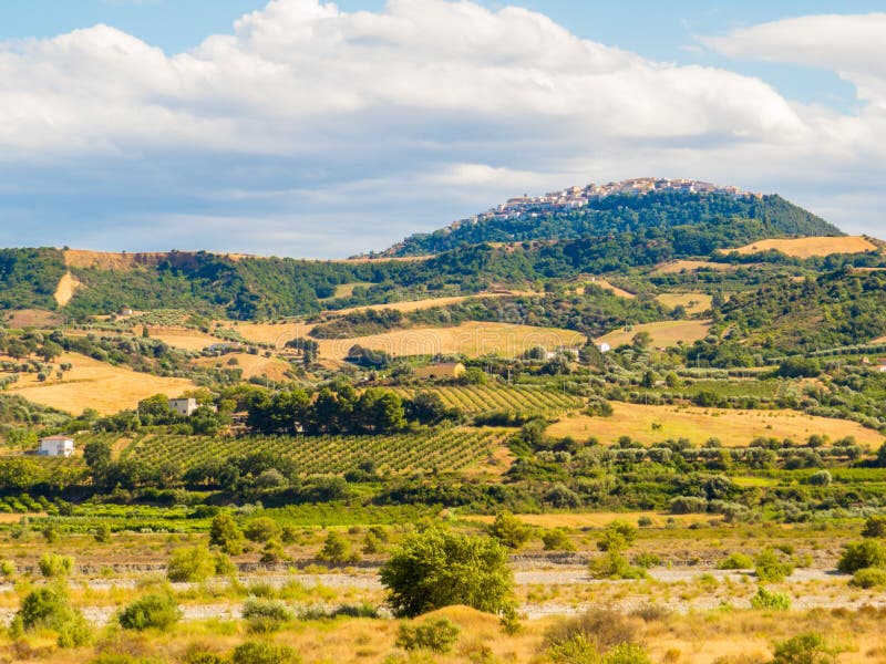 Rotondella, Basilicata, Southern Italy Stock Image - Image of farmland ...