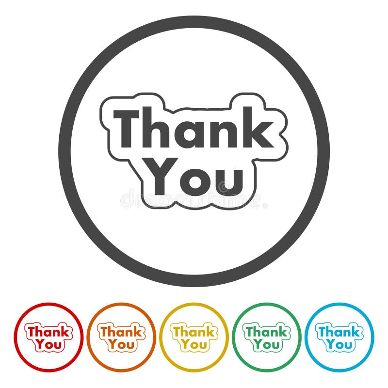 Grazie icona illustrazione vettoriale. Illustrazione di ringraziamento ...