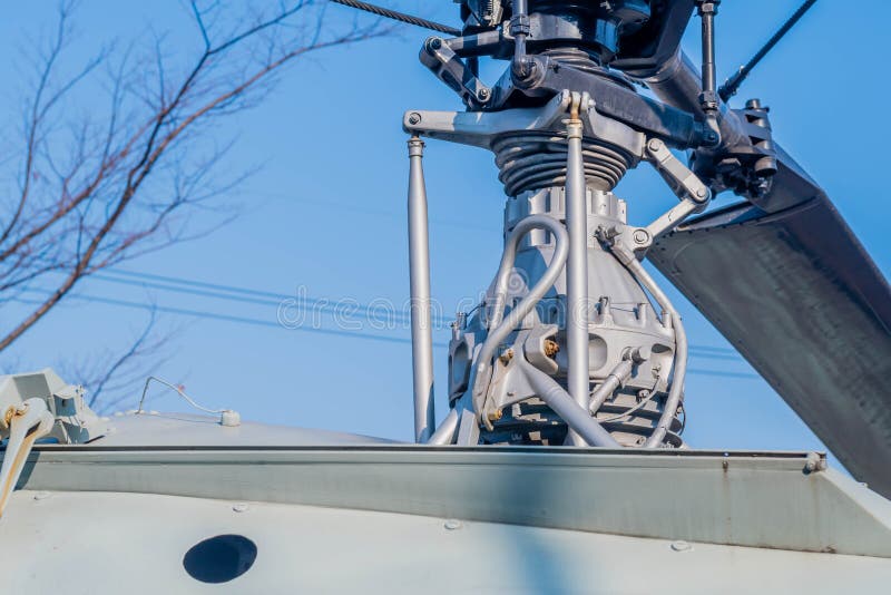 Rotor Assembly of Military Helicopter Stock Photo - Image of display ...